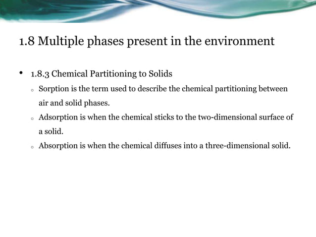 Chemical fate and transport in the environment. | PPTX | Chemistry ...