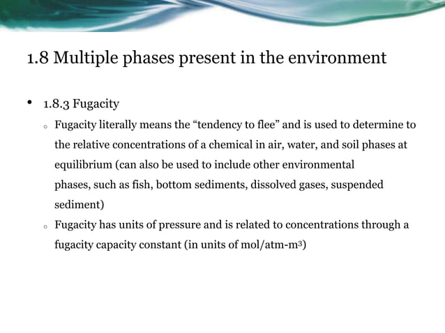 Chemical fate and transport in the environment. | PPTX | Chemistry ...