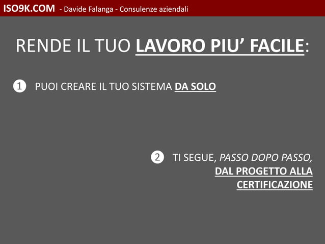 KIT ISO 9001 - Vantaggi e caratteristiche | PPT