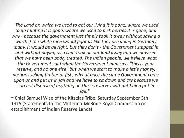 Kitselas Historic Timeline | PPTX