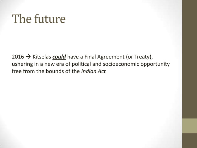 Kitselas Historic Timeline | PPTX