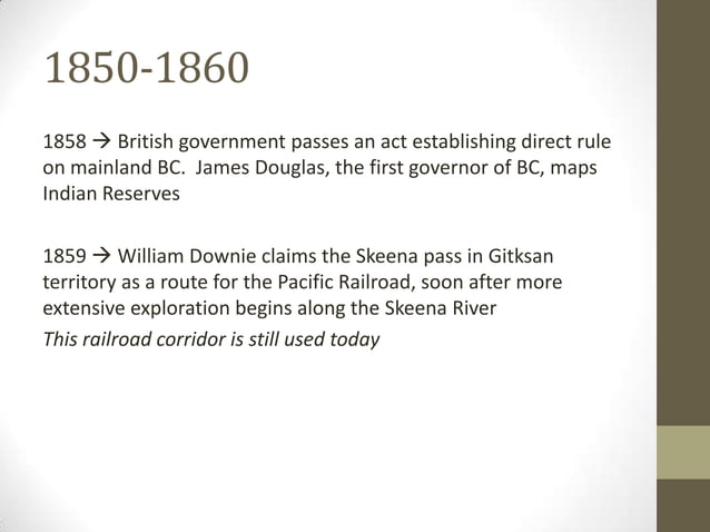 Kitselas Historic Timeline | PPTX