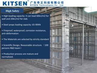 Kitsen Aluminum Formwork -Monolithic Pouring | PDF