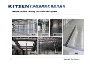Kitsen aluminum formwork system | PDF