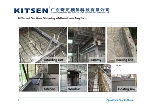 Kitsen aluminum formwork system | PDF