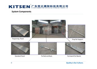 Kitsen aluminum formwork system | PDF