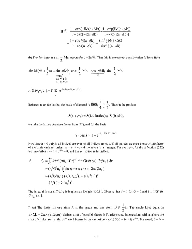 Kittel c. introduction to solid state physics 8 th edition - solution manual | PDF
