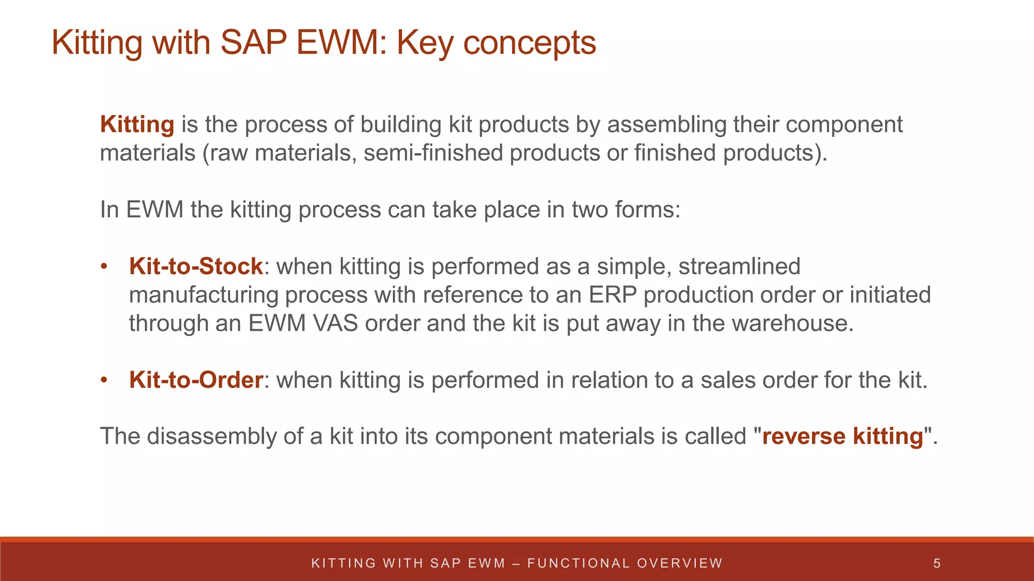 Kitting with SAP EWM | PPTX