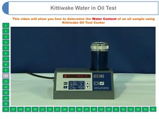Using Kittiwake Oil Test Center in Oil Analysis Laboratory | PDF