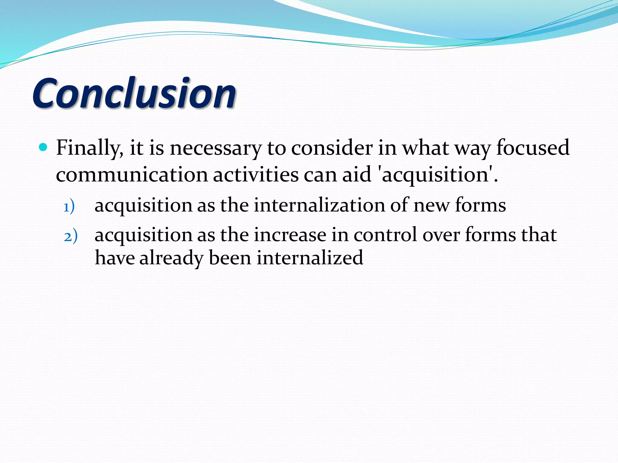 Focused communication tasks and second language acquisition | PPT