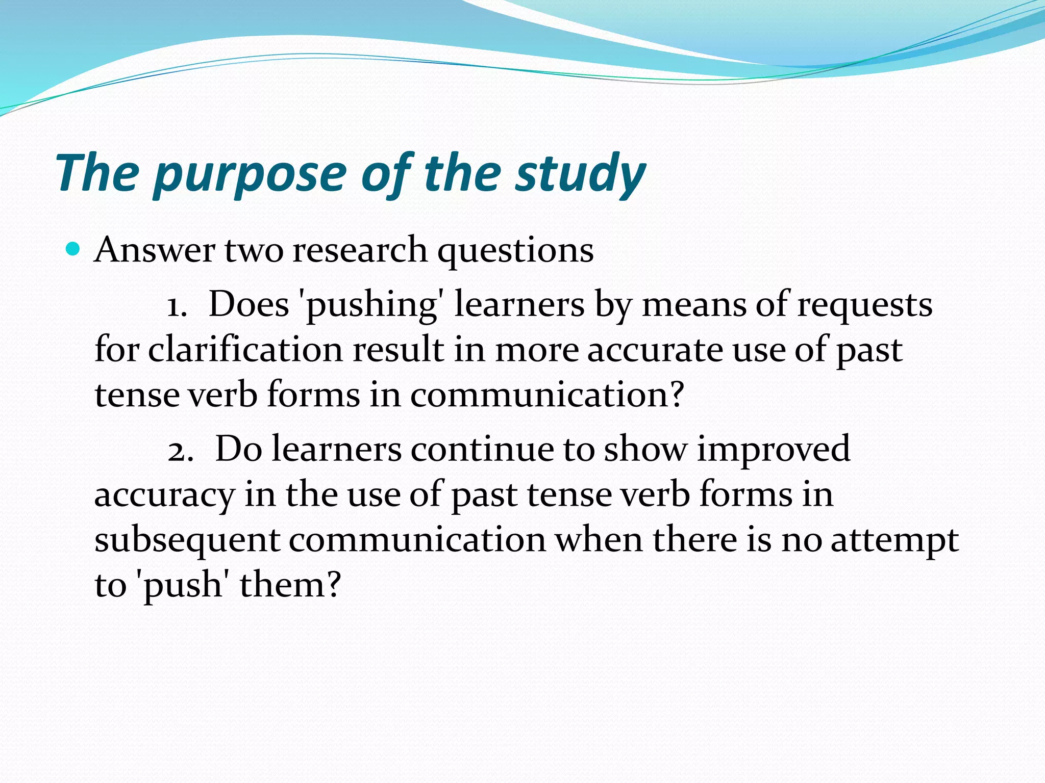 Focused communication tasks and second language acquisition | PPT