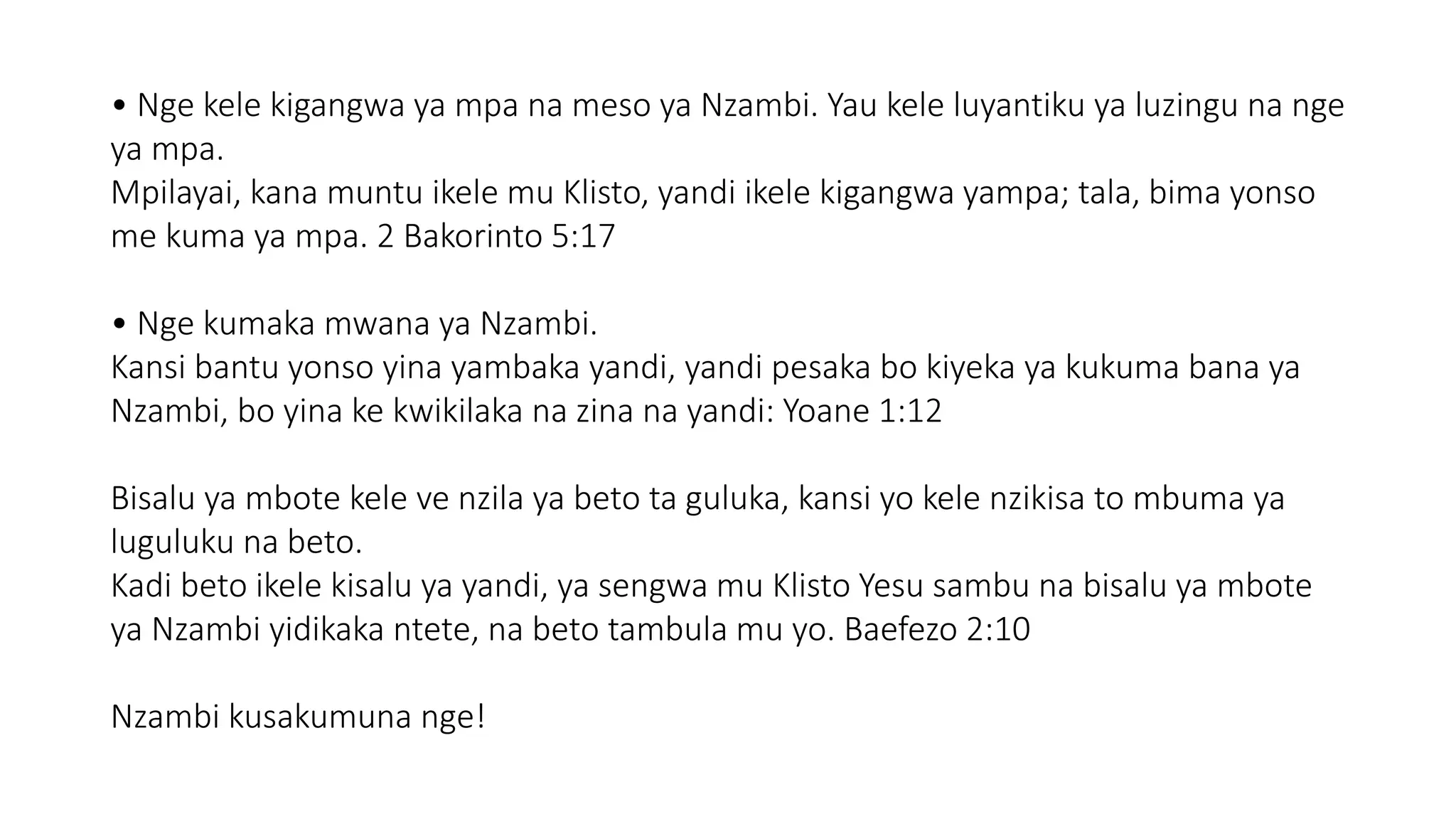 Kituba Soul Winning Gospel Presentation - Only JESUS CHRIST Saves.pptx