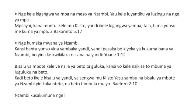 Kituba Soul Winning Gospel Presentation - Only JESUS CHRIST Saves.pptx