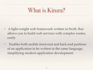 Kitura swift IBM | PPT