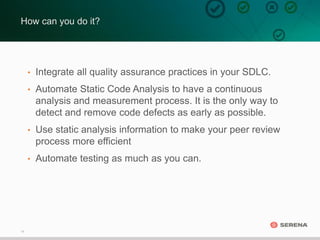Take your code and quality to the next level by Serena Software | PDF ...