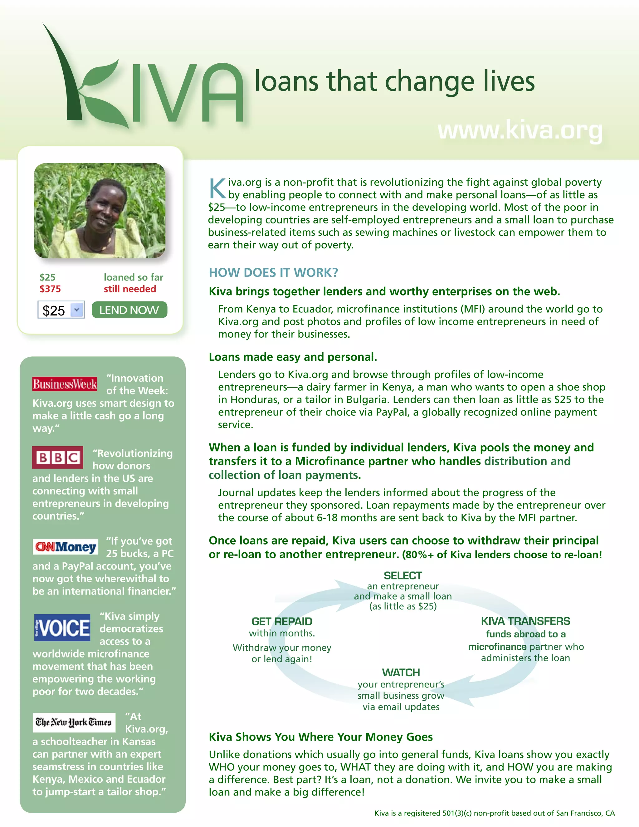 Kiva general flyer | PDF