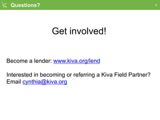 Kiva Presentation at the KWS Forum in Montréal | PPT