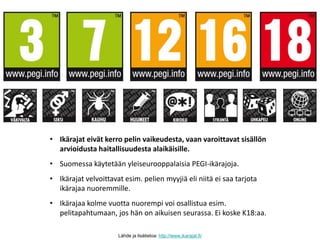 Vanhempainilta: Pelit ja some alakouluikäisillä | PPT