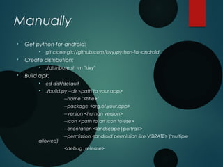 Kivy - Python UI Library for Any Platform | ODP