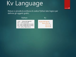 Kivy Python Framework - di Gioele Gaggio | PPTX