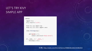 Kivy studies | PPT
