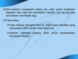 Kelas 9 SMP IPA Materi PEMBELAHAN sel mitosis dan meiosis | PPT