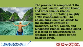 The Province of Palawan: History, Geography and Tourist Destinations | PDF