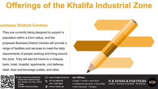 All about KIZAD | Khalifa Industrial Zone, Abu Dhabi | PPTX