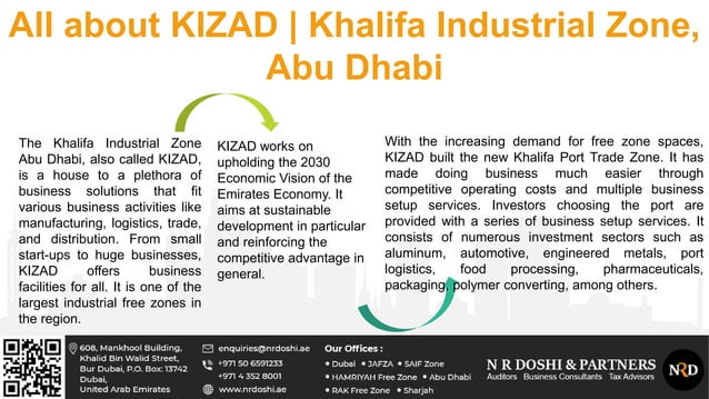 All about KIZAD | Khalifa Industrial Zone, Abu Dhabi | PPT