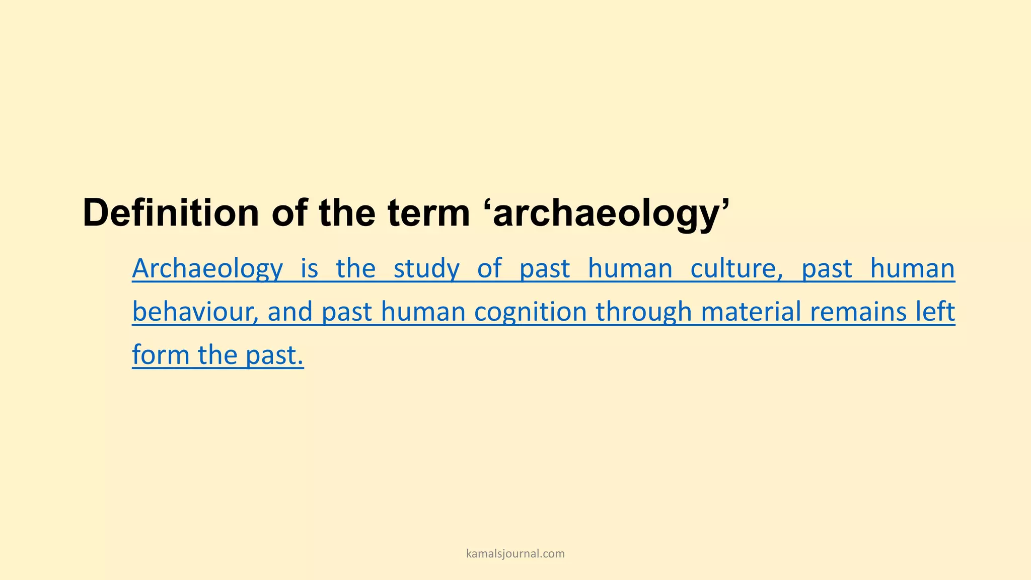 What is Archaeology? | PPT