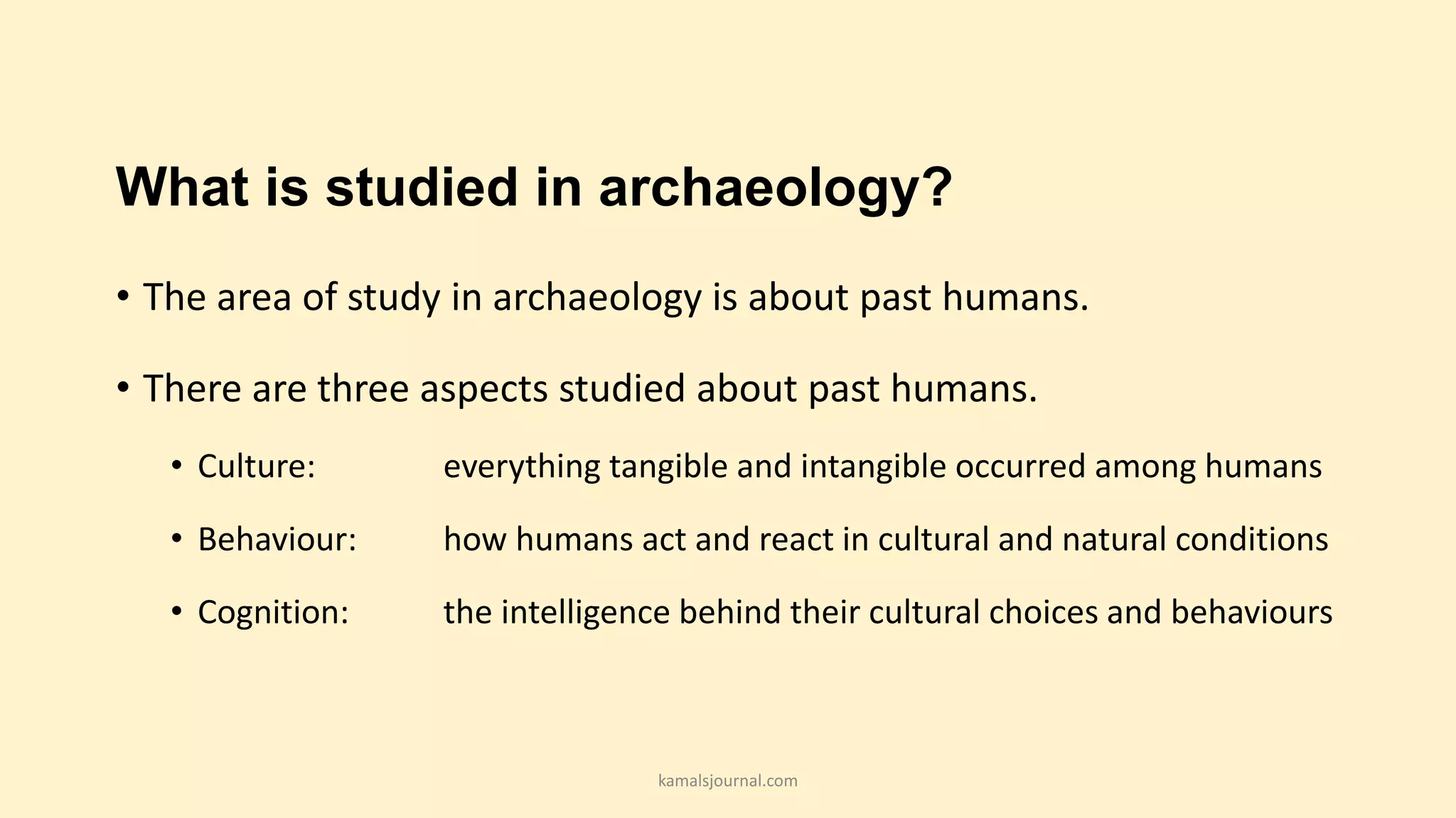 What is Archaeology? | PPT