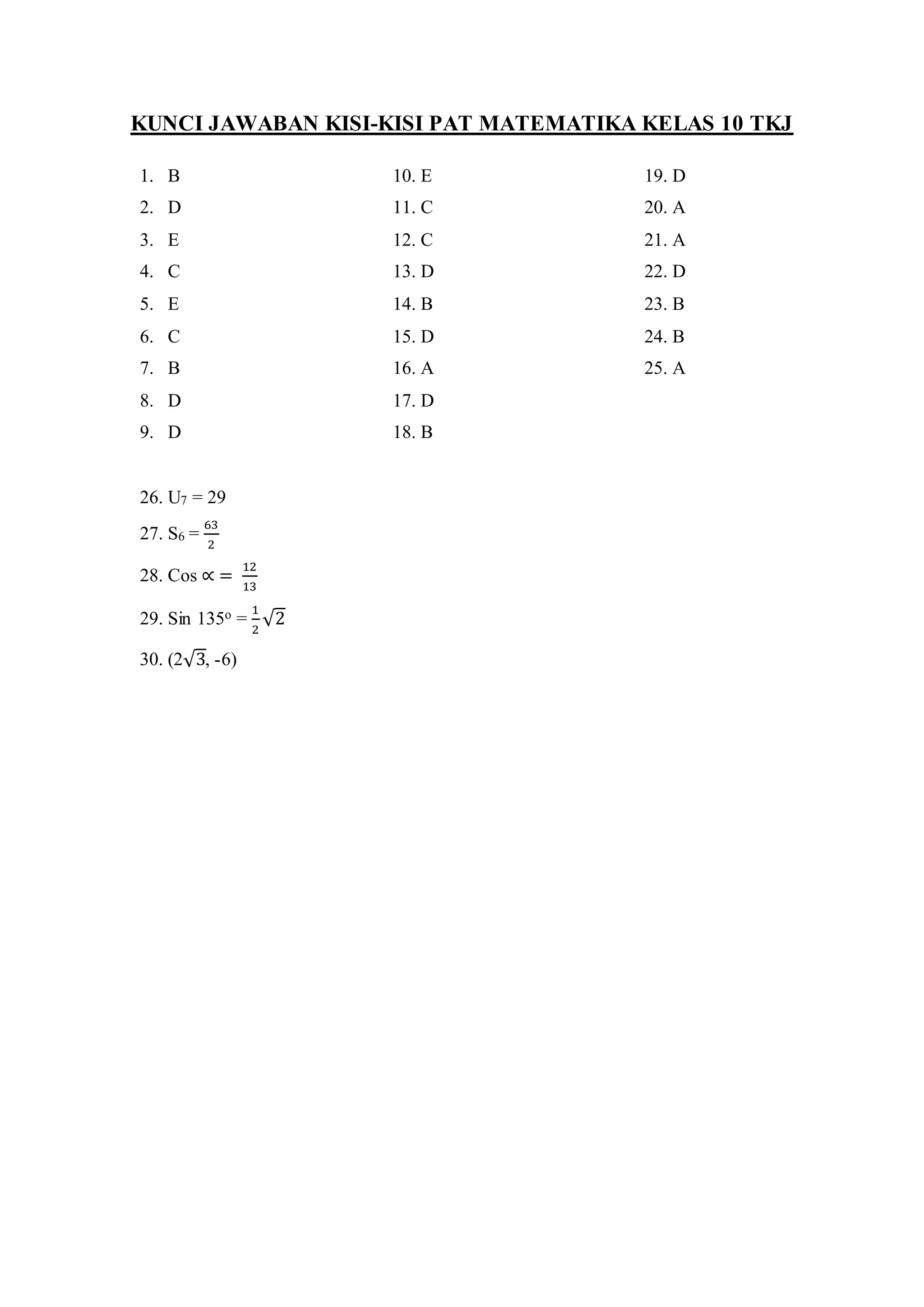 Kj 10 pat matematika tp 2020 2021 | DOCX