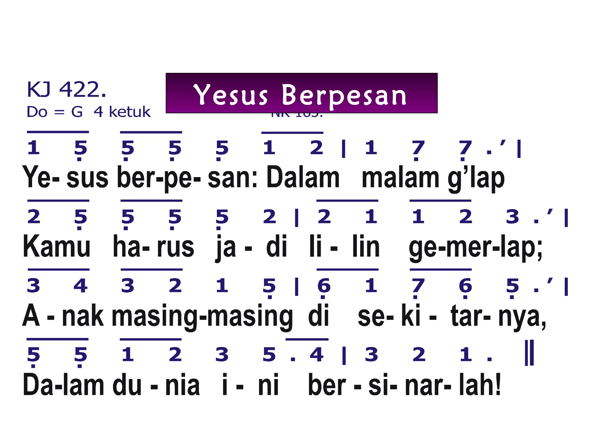 Kj 422 yesus berpesan | PPT