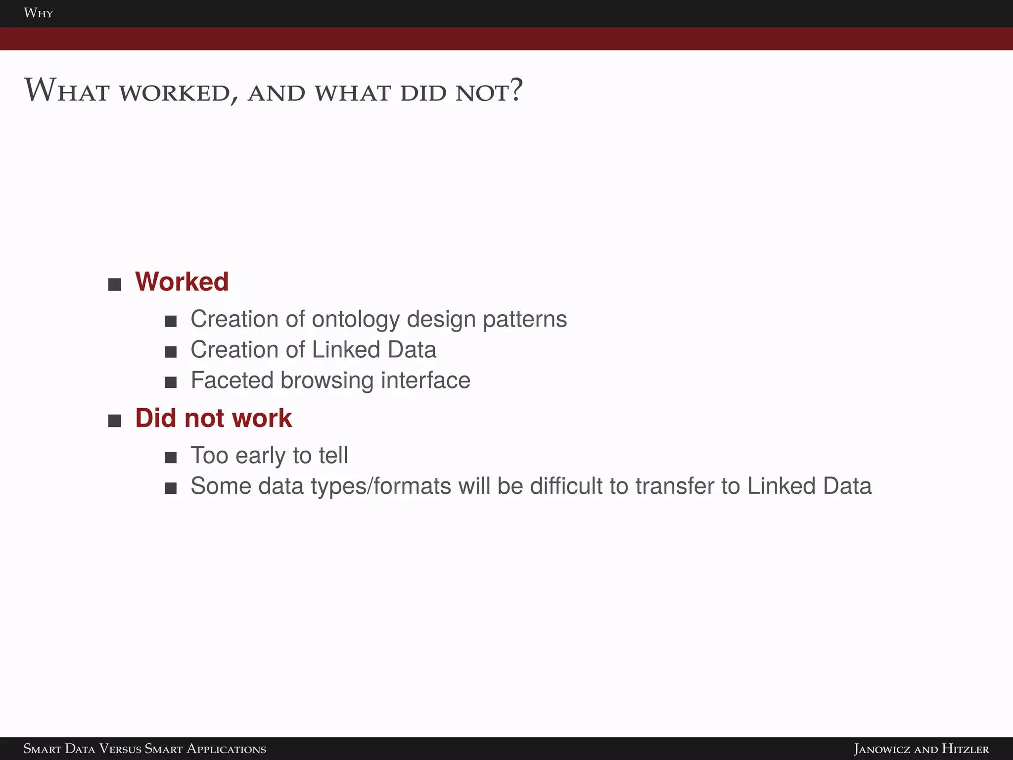 AHM 2014: OceanLink, Smart Data versus Smart Applications | PPT