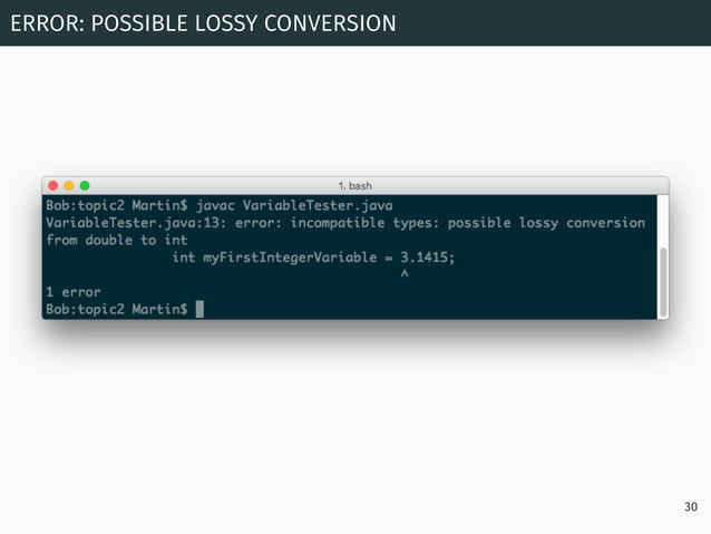 Programming in Java: Storing Data | PPT