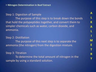 Example Kjeldahl Method | PPTX