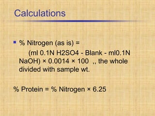Protein Analysis - Kjeldhal | PPT