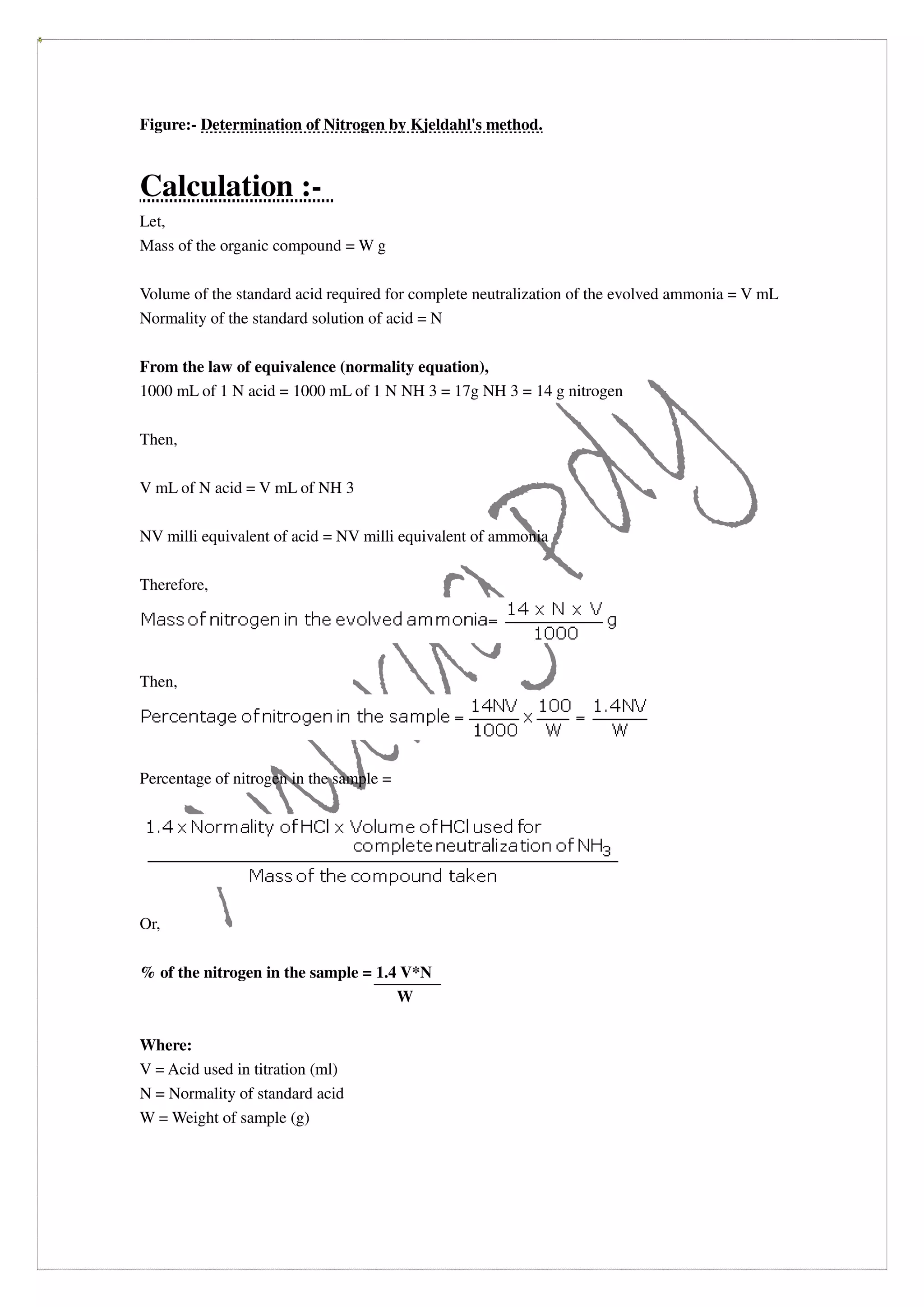 Kjeldhal method | PDF