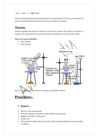 Kjeldhal method | PDF