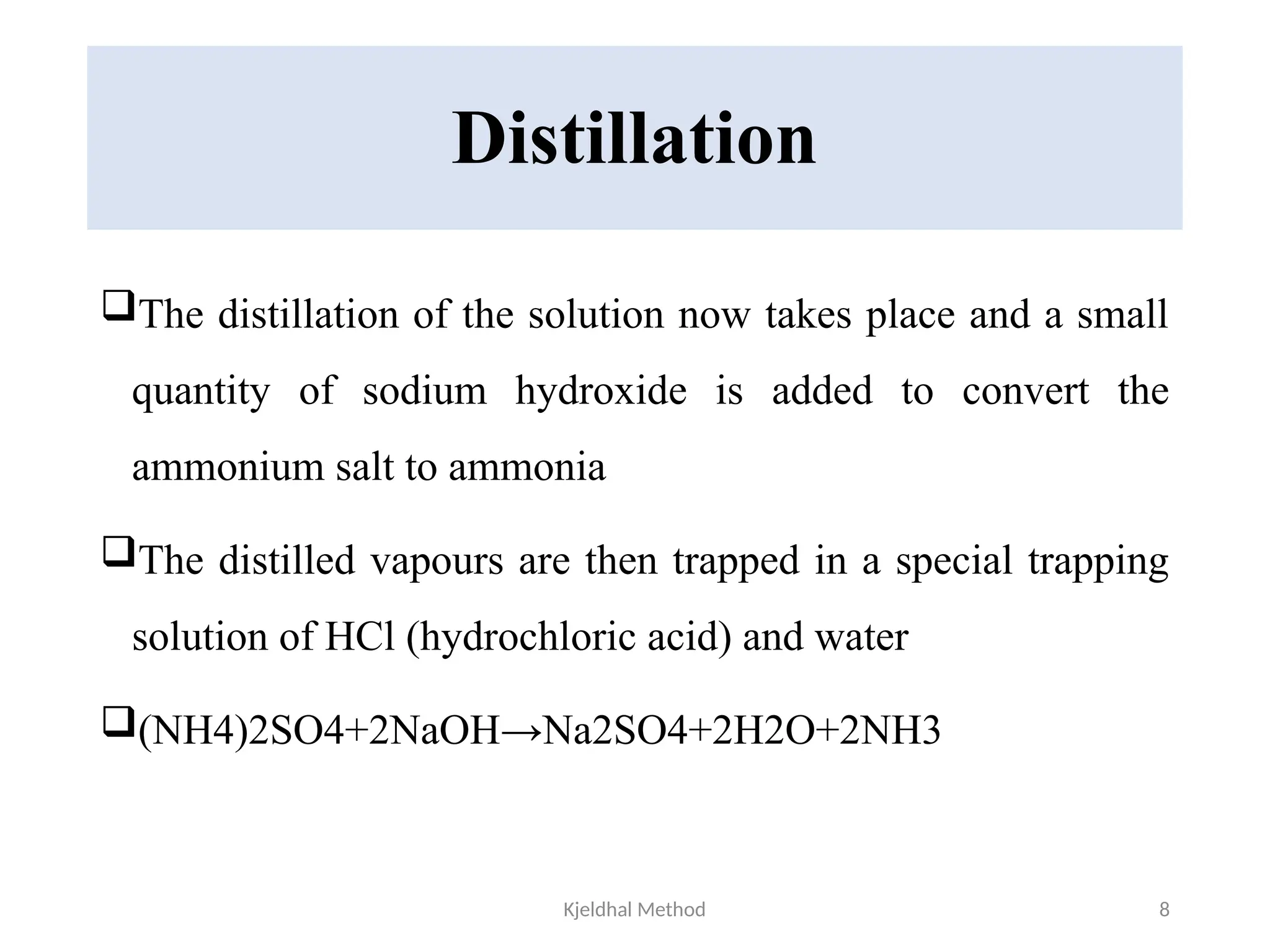 kjeldhal method to determine the nitrogen content in food | PPTX