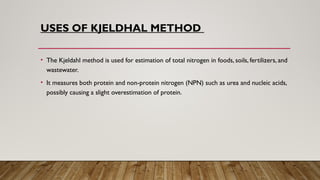 KJELDHAL METHOD -1.distillation, diagrams, Titration and it's usesby ...