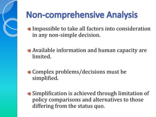 Charles E. Lindblom: The science of muddling through. | PPTX