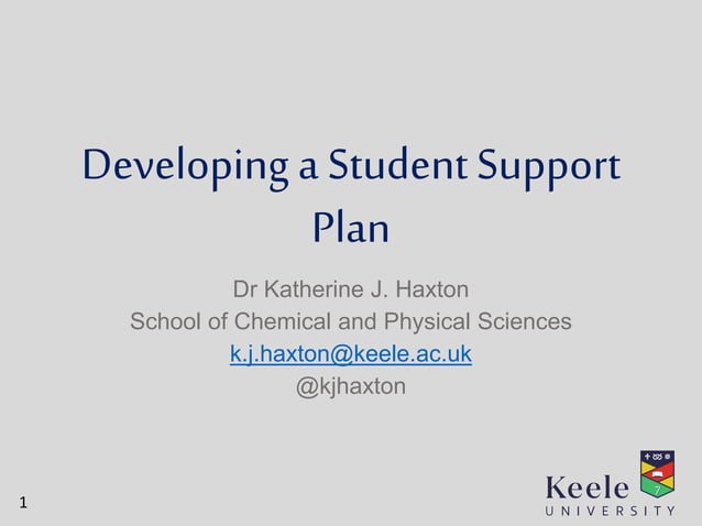 Developing a Student Support Plan | PPTX