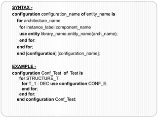 PPT ON VHDL subprogram,package,alias,use,generate and concurrent statments and more | PPTX