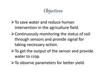 Smart Irrigation System Using IoT | PPTX