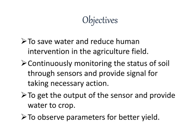 Smart Irrigation System Using IoT | PPTX | Agriculture | Industries