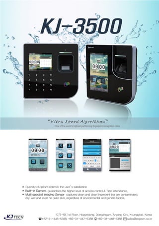 Kj tech kj 3500 f l hid iclass mifare poe 5 k biometrics access control ...