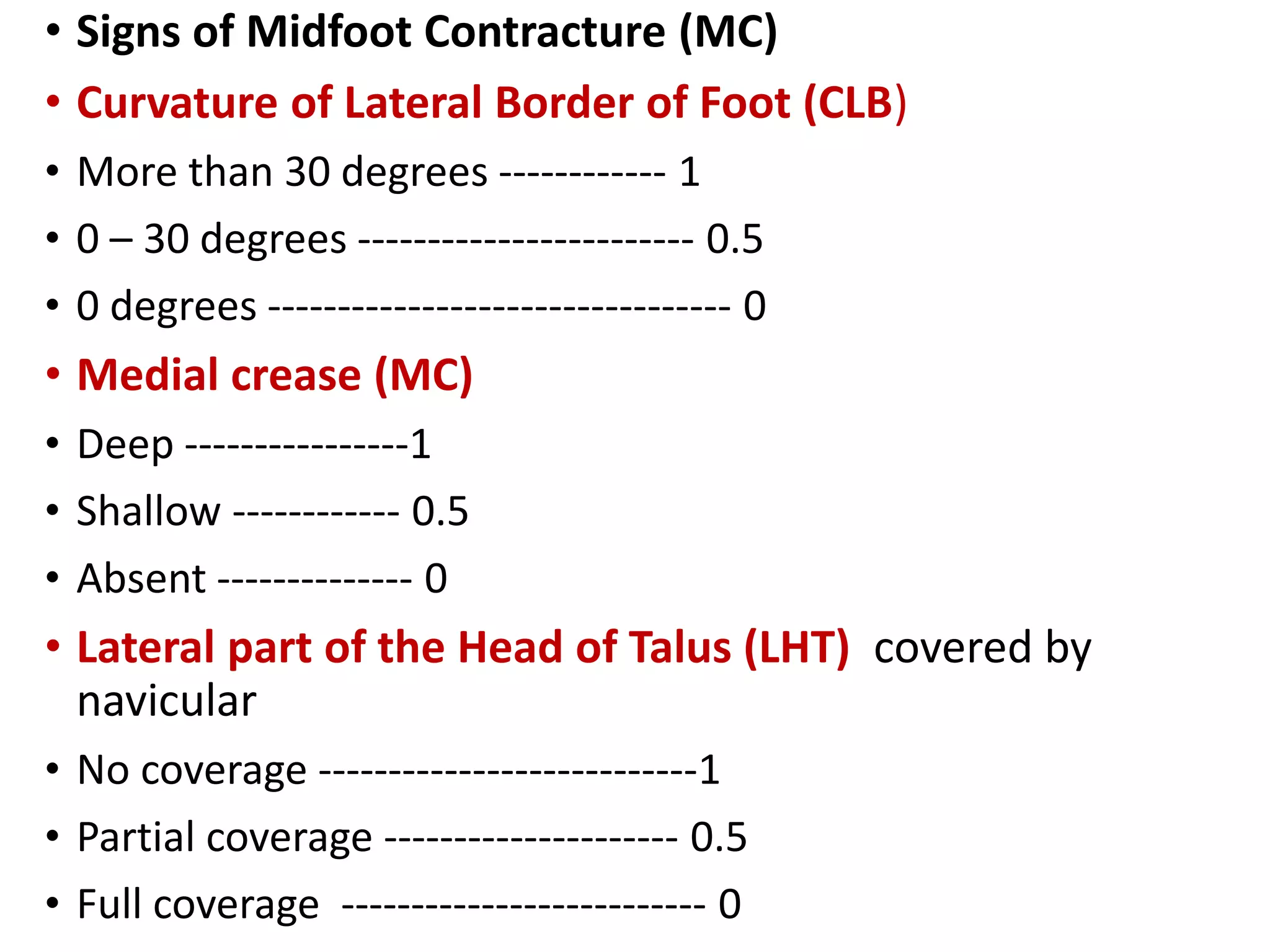CTEV Imaging, Classification, Pirani scoring system, conservative ...
