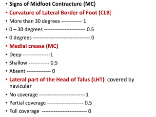 CTEV Imaging, Classification, Pirani scoring system, conservative ...