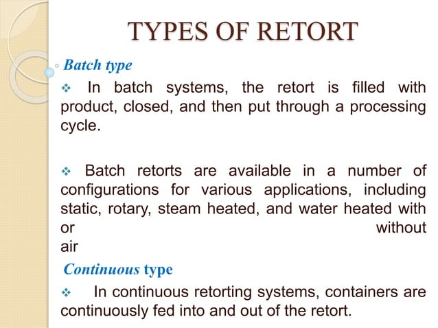 RETORT PROCESSING BY Dr.P.RAJKUMAR-HOD (F&PE) | PPTX